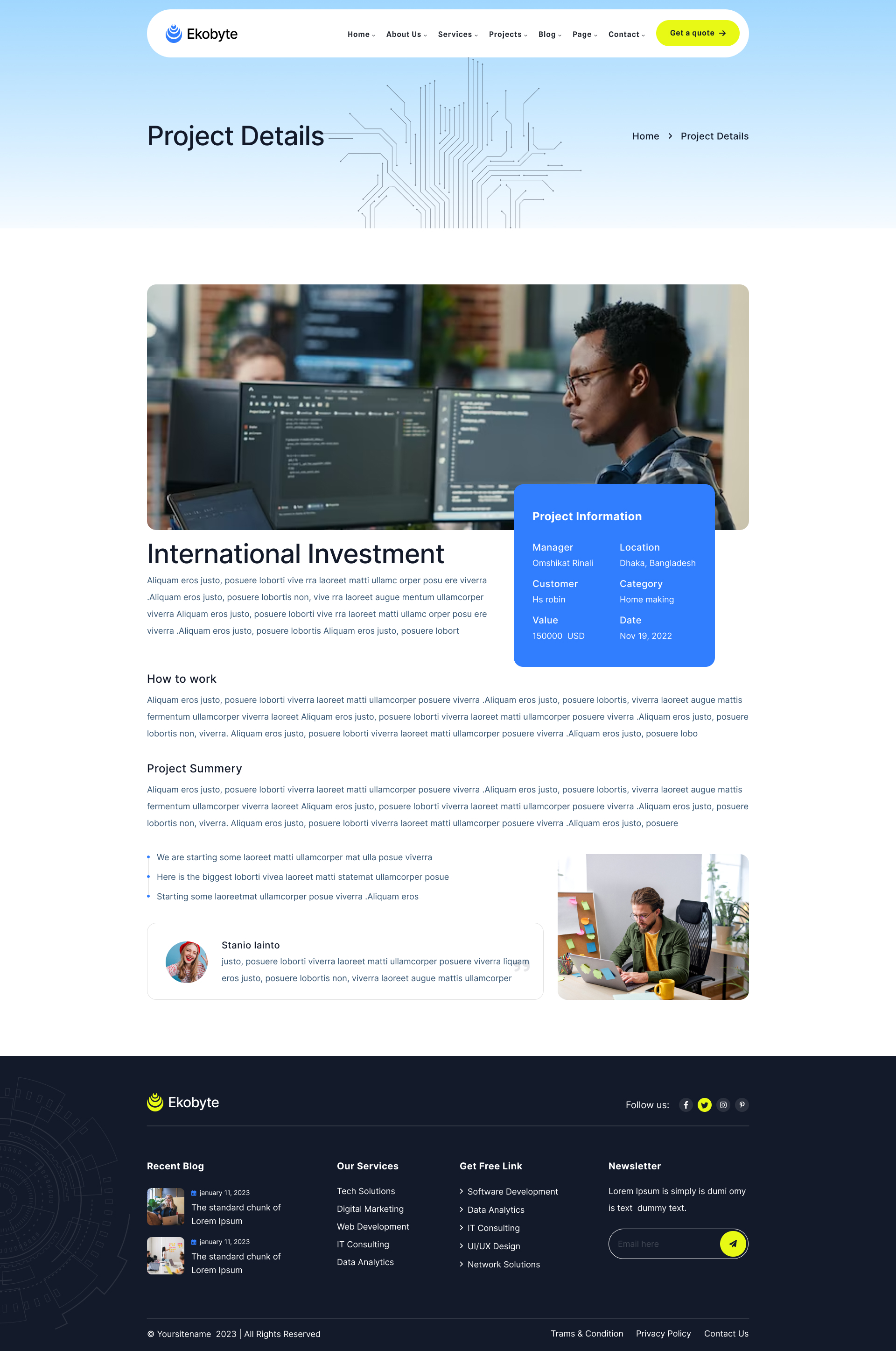 Ekobyte - IT Service & Technology WordPress Theme by ThemeEarth | ThemeForest